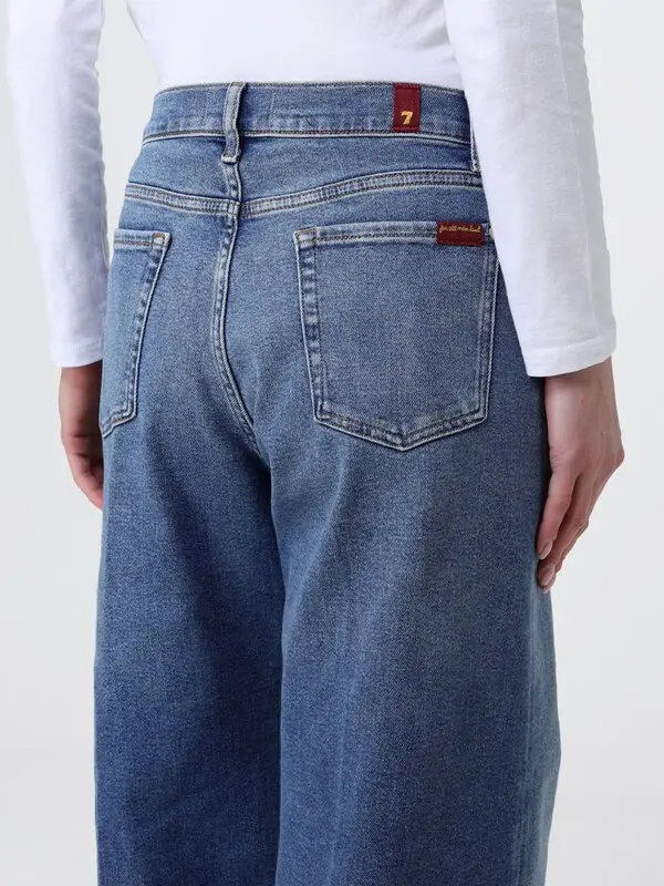 7 For All Mankind Wide Leg Cotton Denim Jeans