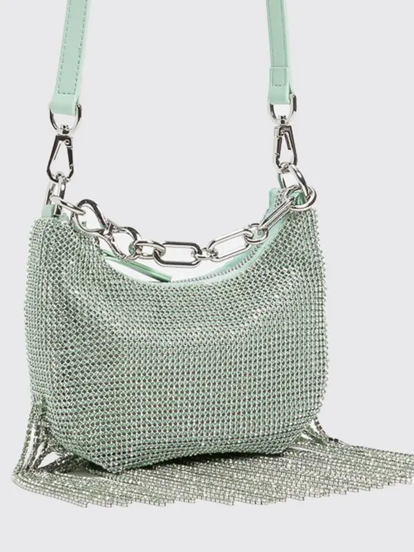 TWINSET Embellished Crystal And Fringe Mini Bag - Water
