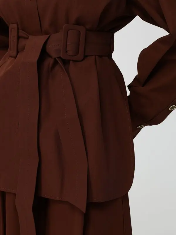 Pinko Belted Cotton Shirt Jacket