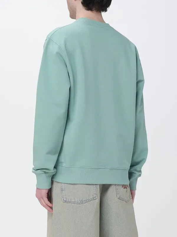 Drole De Monsieur Embroidered Logo Cotton Sweatshirt - Green
