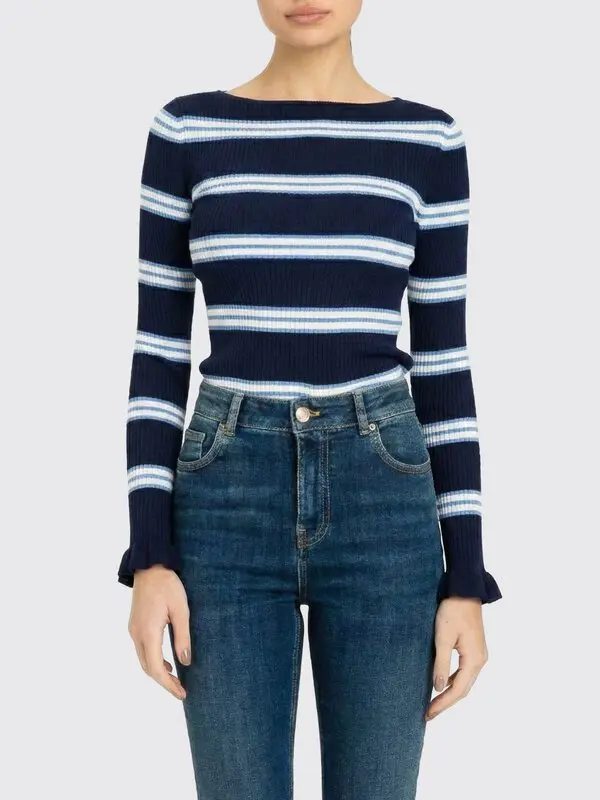 TWINSET Striped Knit Top