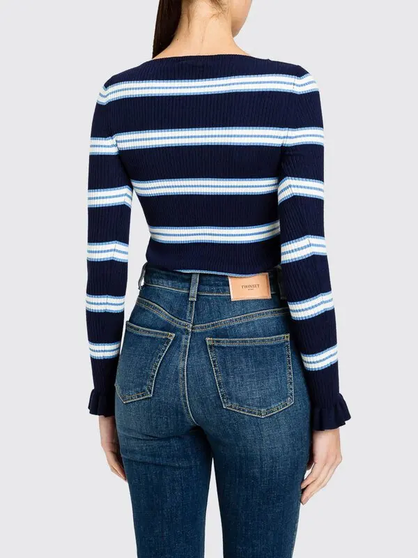 TWINSET Striped Knit Top