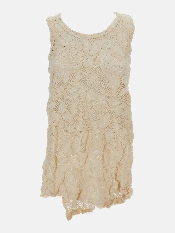 Comme Des Garçons Perforated Cotton Blend Top