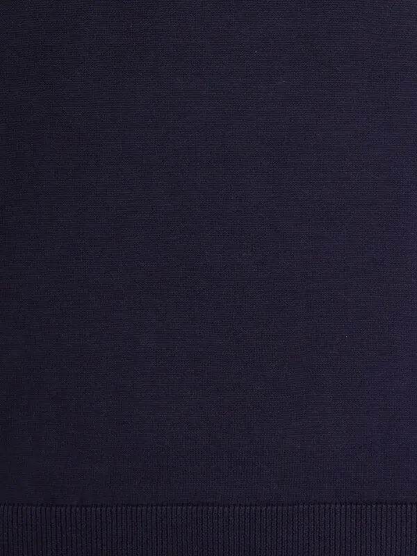 PAOLO PECORA Basic Silk And Cotton Blend Sweater - Blue