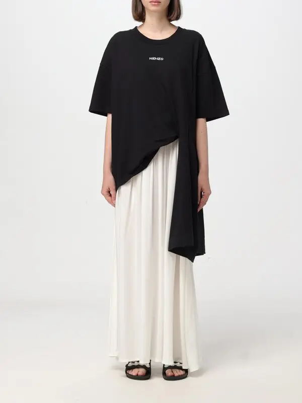 Kenzo Asymmetrical Draped Dress