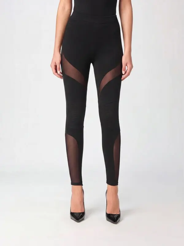 Philipp Plein High-waisted Leggings In Technical Jersey With Embroidered Details