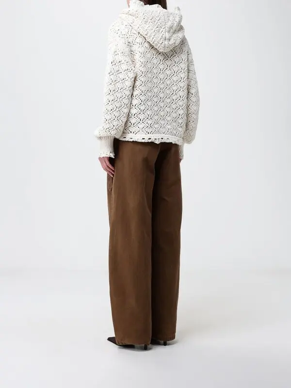 Blumarine Crochet Cotton Knit Cardigan