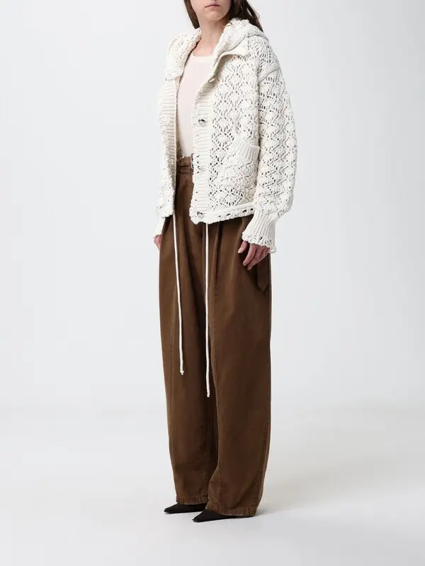 Blumarine Crochet Cotton Knit Cardigan