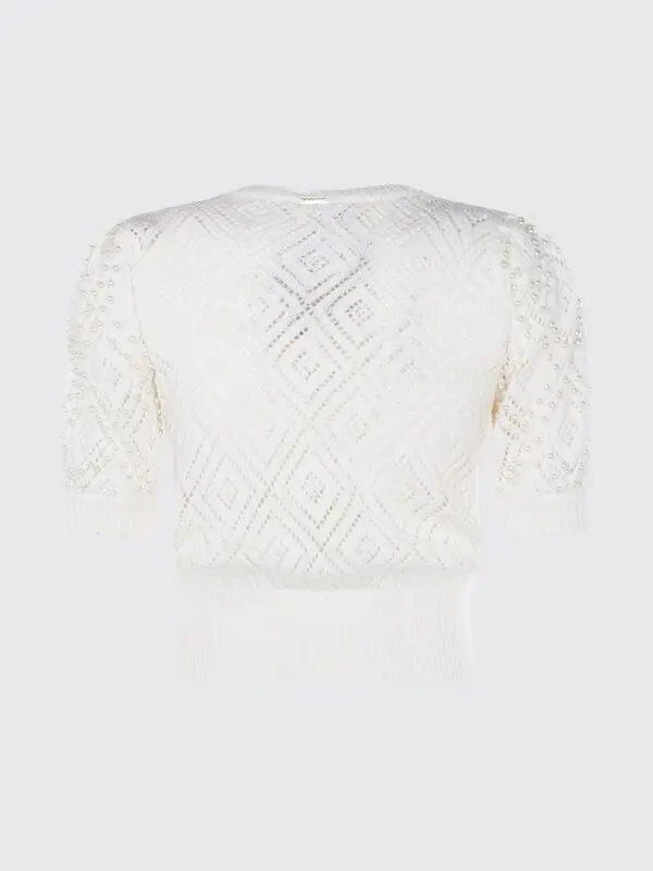 TWINSET Perforated Cotton Knit With