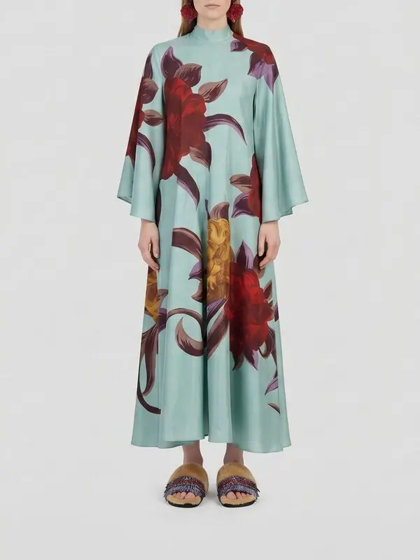 La DoubleJ Floral Silk Tunic Dress