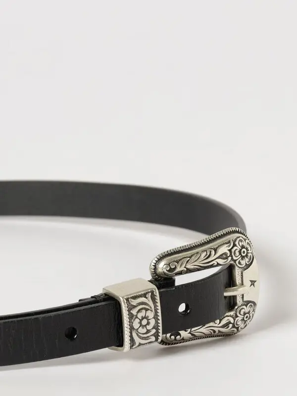 GOLDEN GOOSE Cowhide Leather Belt With Pin Buckle