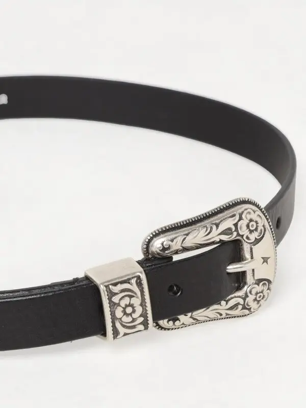 GOLDEN GOOSE Cowhide Leather Belt With Pin Buckle