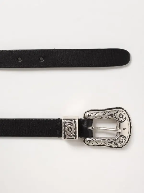 GOLDEN GOOSE Cowhide Leather Belt With Pin Buckle