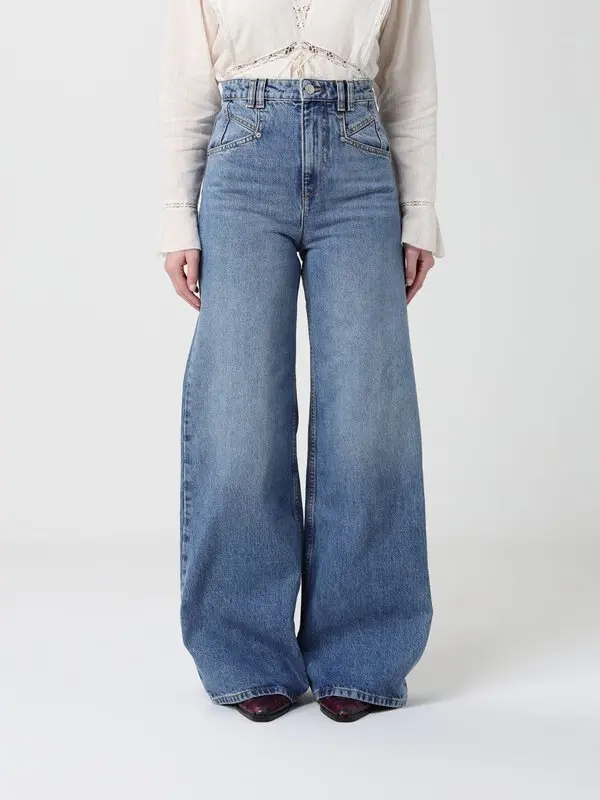 Isabel Marant Étoile Wide Leg Jeans - Gnawed Blue