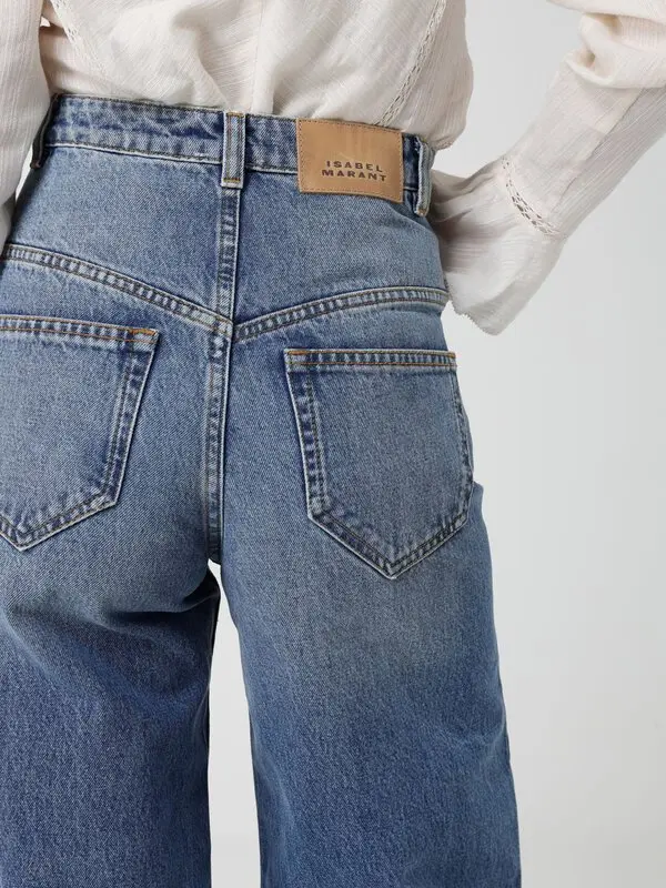 Isabel Marant Étoile Wide Leg Jeans - Gnawed Blue