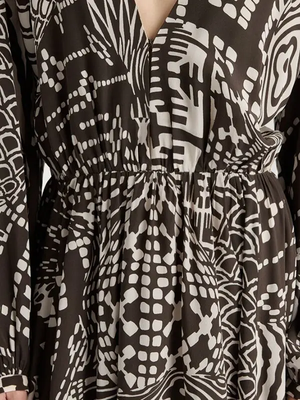 Momoni Printed Silk Kaftan Dress