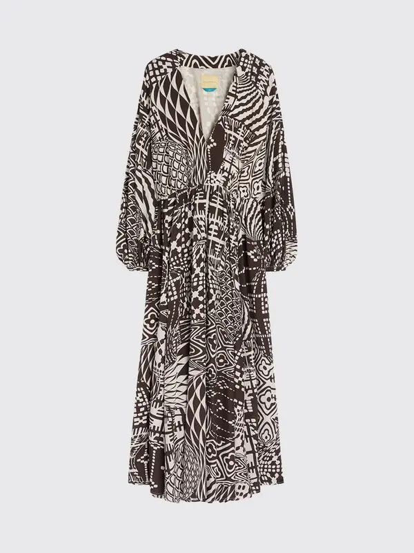 Momoni Printed Silk Kaftan Dress