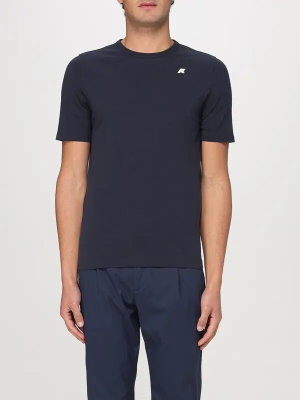 K-WAY Cotton T-shirt With Logo By - Blue