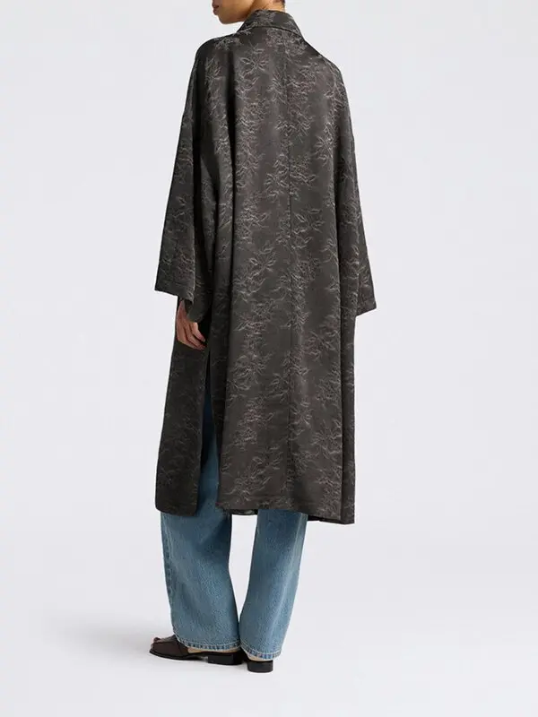Momoni Jacquard Viscose Oversize Coat