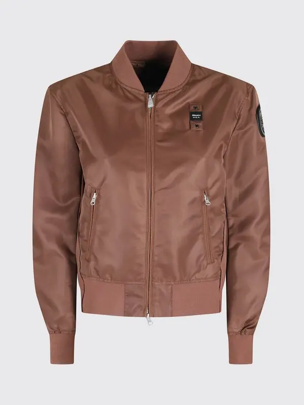 BLAUER. Nylon Bomber Jacket - Brown