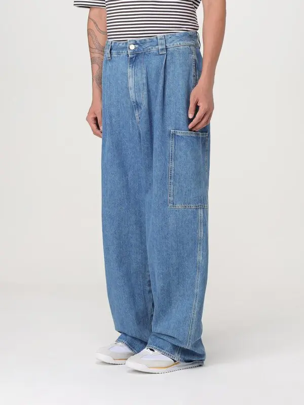 Sunnei Pleated Wide Leg Cargo Jeans