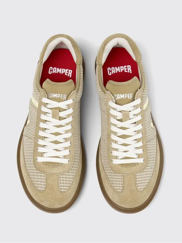 Camper Pelotas Soller Suede And Lyocell Tencel Lace Up Sneakers - Brown