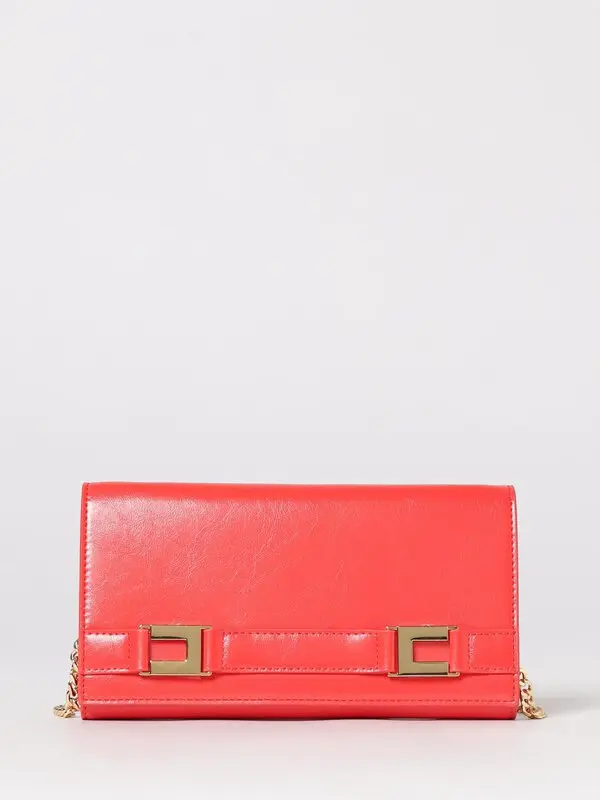 Elisabetta Franchi Faux Leather Wallet Bag - Red