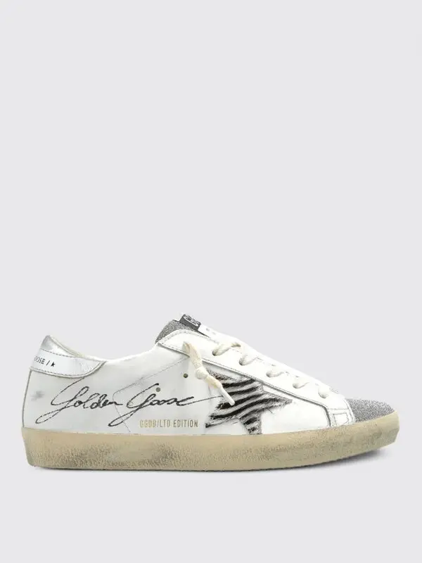 GOLDEN GOOSE Leather Sneakers With Zebra Detail