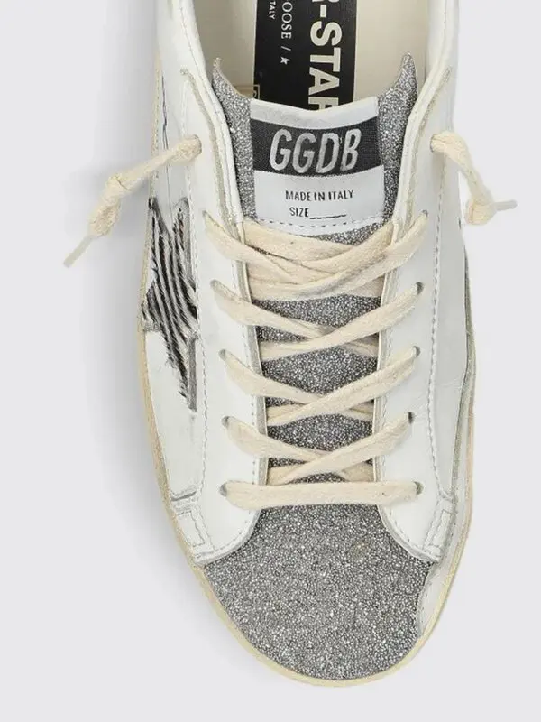 GOLDEN GOOSE Leather Sneakers With Zebra Detail