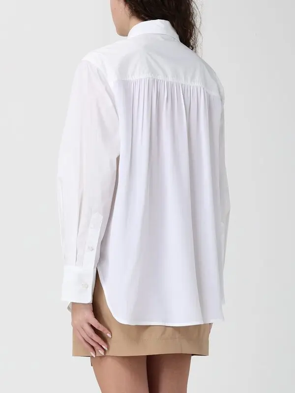 Pinko Poplin And Crepe Shirt - White