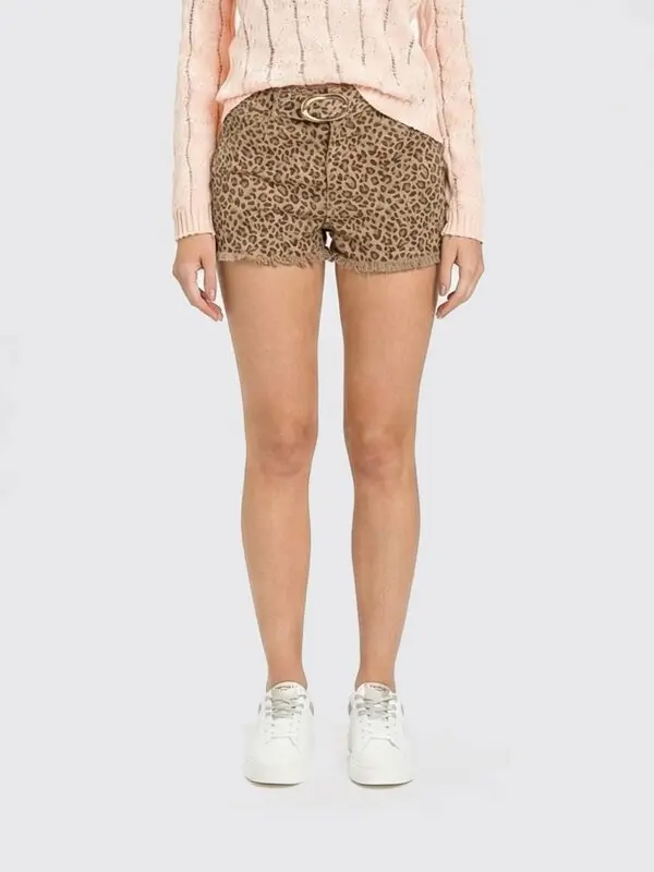TWINSET Animal Print Cotton Shorts