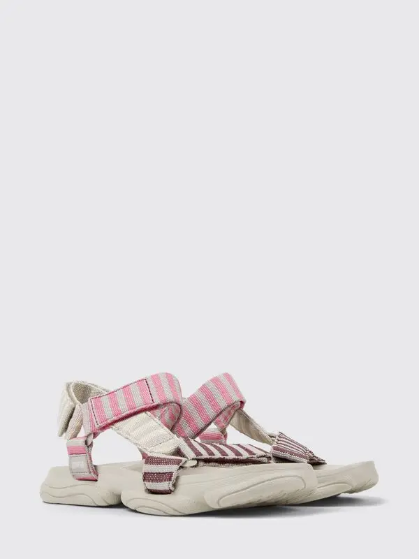 Camper Karst Sandal In Striped Recycled Fabric
