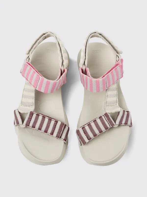 Camper Karst Sandal In Striped Recycled Fabric