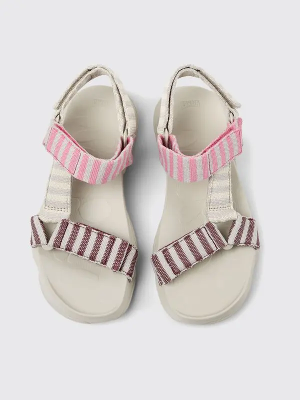 Camper Karst Sandal In Striped Recycled Fabric