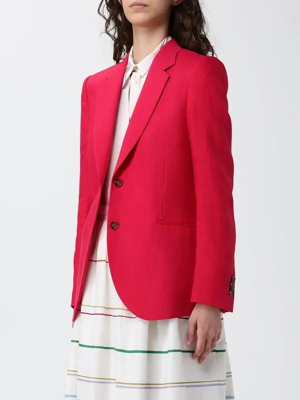 Paul Smith Single Breasted Linen Blazer - Red