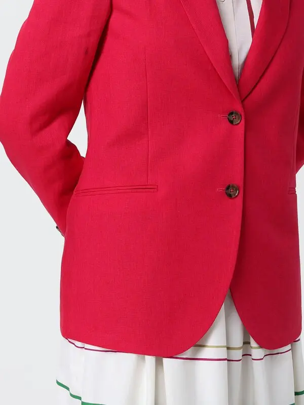 Paul Smith Single Breasted Linen Blazer - Red