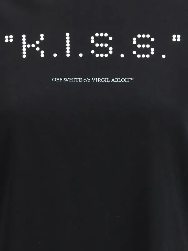 Off-White K.i.s.s." Graphic T-shirt - Black