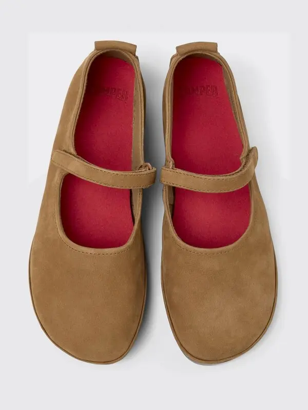 Camper Right Nina Suede Mary Jane Ballerina Flats