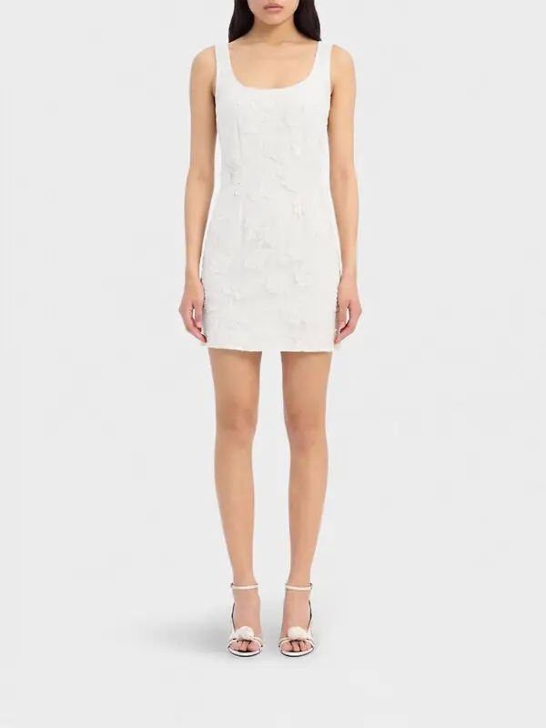 ROTATE BY BIRGER CHRISTENSEN Mesh Floral Mini Dress - White