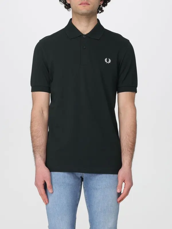 Fred Perry Cotton Polo Shirt With Logo - Green