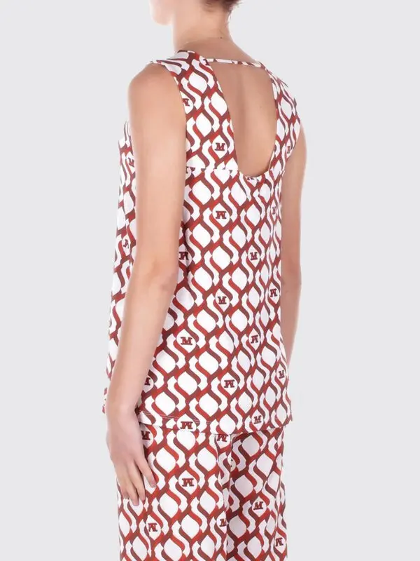Max Mara Sleeveless Jersey Top With Geometric Print By