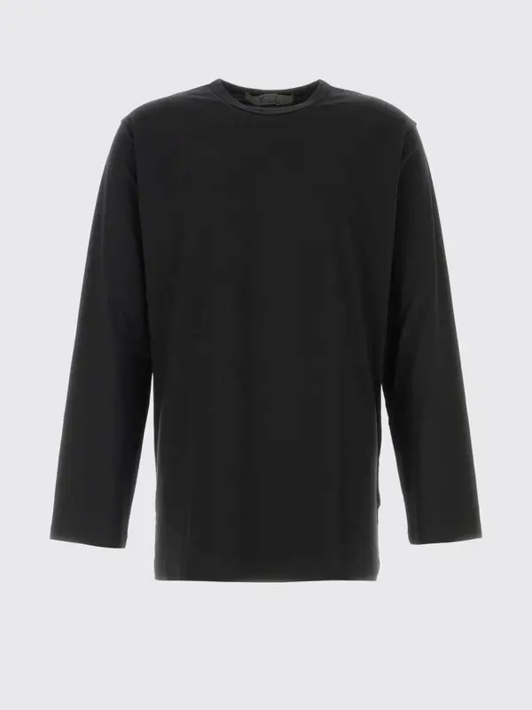 Y’s Long-sleeved Cotton T-shirt With Crew Neck And Regular Shoulders - Black