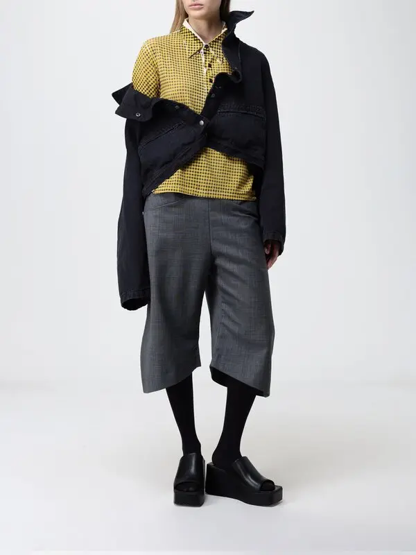 MAISON MARGIELA Crop Cotton Shirt Jacket