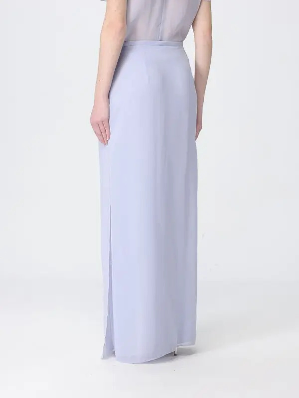 Emporio Armani Tailored Wide Leg Trousers With Slit Detail - Lilac