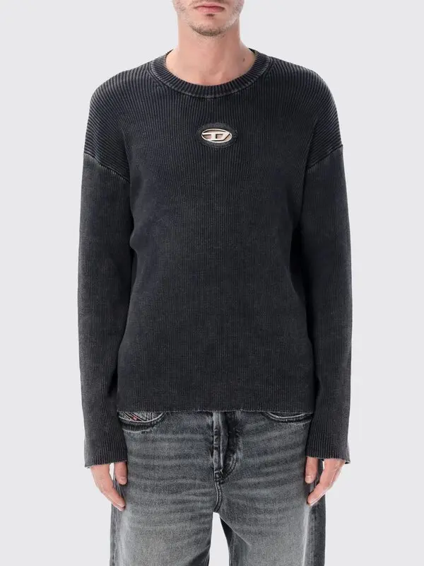DIESEL® Ribbed Crew Neck Pullover