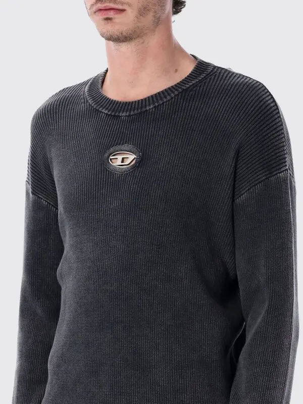 DIESEL® Ribbed Crew Neck Pullover