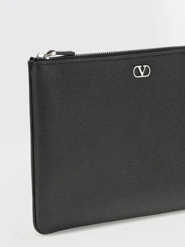 Valentino Garavani Vlogo Signature Grained Calf Leather Document Holder