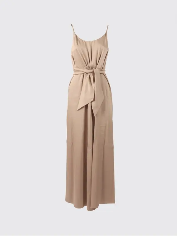 Emporio Armani Long Twill Dress With Sash Belt