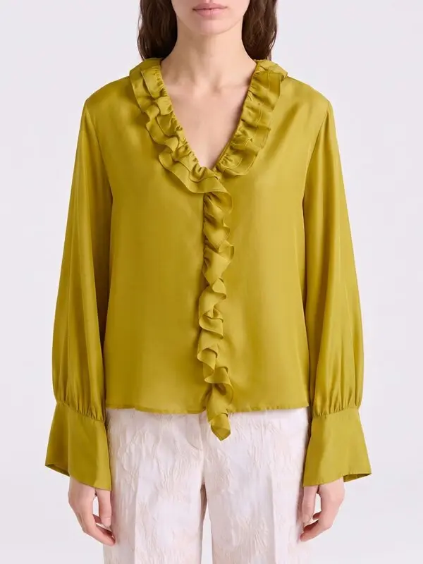Momoni Silk Blouse With Ruffles