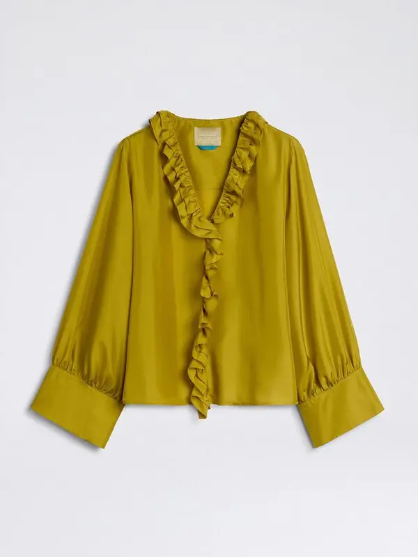 Momoni Silk Blouse With Ruffles